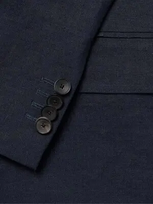 Mr P. Regular-fit Linen Suit Jacket - Blue
