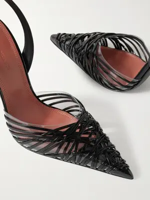 Amina Muaddi Lori Slingback Pumps - Black