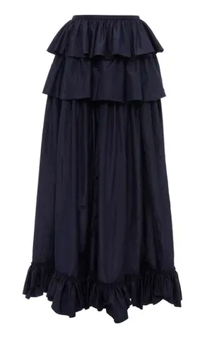 Chloé Ruffled Silk Taffeta Maxi Skirt