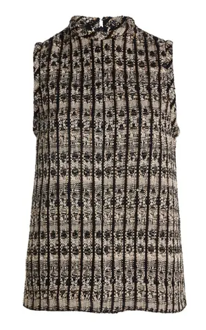 Giambattista Valli Textured Bouclé Top - Black/white
