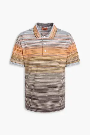 Missoni Spacedyed Cottonpiqué Polo Shirt - Orange