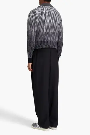 Missoni Crochet-knit Wool Polo Sweater