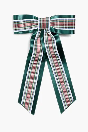 JENNIFER BEHR Blaire Bow Hair Clip - Emerald