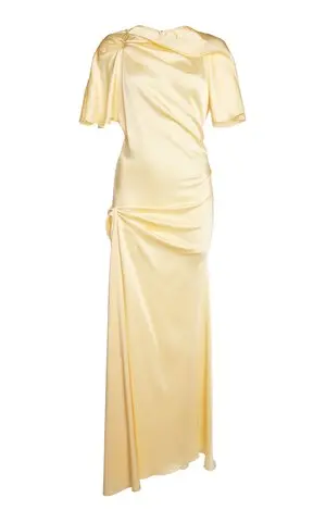 Victoria Beckham Draped A-line Dress - Yellow