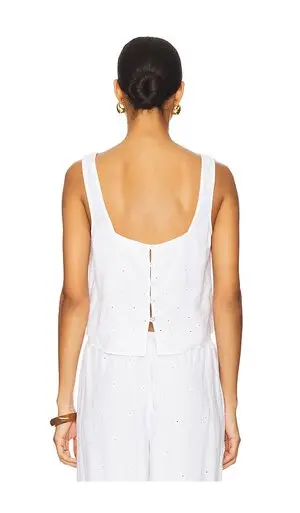 Bella Dahl Square Neck Button Back Tank