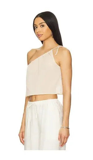 Onia Textured Gauze One-shoulder Top