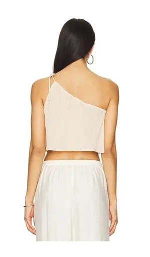 Onia Textured Gauze One-shoulder Top