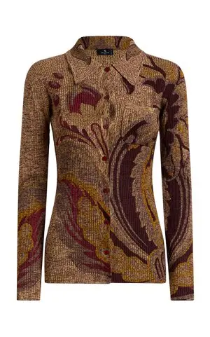 Etro Paisley-jacquard Wool Cardigan - Multi