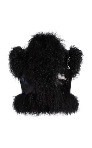 Françoise Tamara Shearling Vest - Black