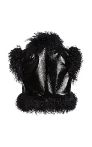 Françoise Tamara Shearling Vest - Black