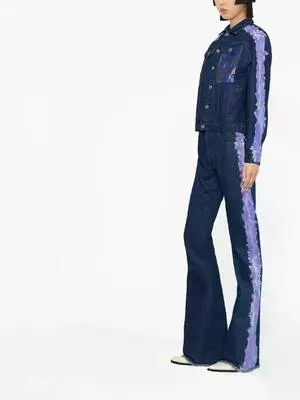 SKY HIGH FARM WORKWEAR Tie-dye Panel Denim Jacket