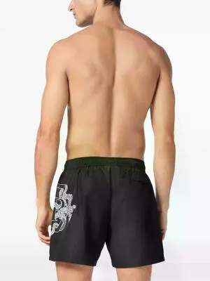 Philipp Plein Dragon-print Swim Shorts