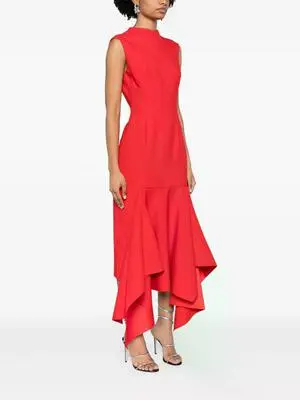 Solace London Trinity Midi Dress - Red