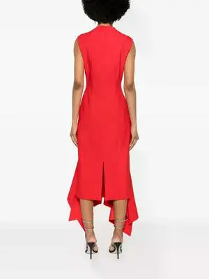 Solace London Trinity Midi Dress - Red