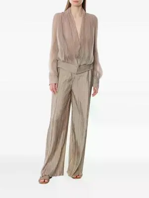 Alberta Ferretti Silk Trousers