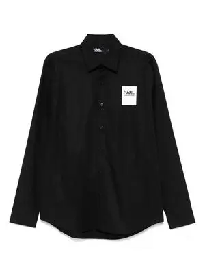Karl Lagerfeld Logo-patch Shirt - Black