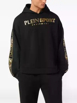 PLEIN SPORT Laminated-logo Hoodie