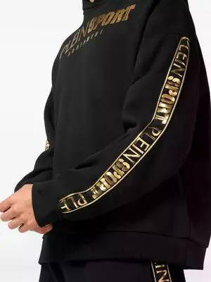 PLEIN SPORT Laminated-logo Hoodie