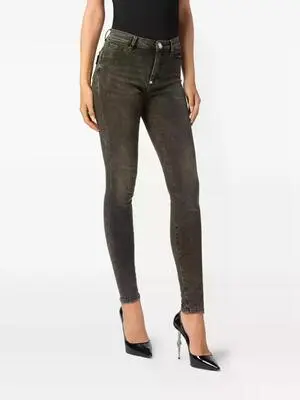 Philipp Plein High-waisted Skinny Jeans - Grey