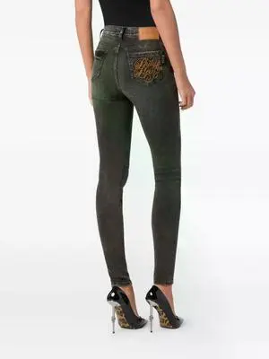 Philipp Plein High-waisted Skinny Jeans - Grey