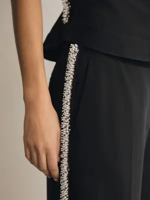 REISS Marcella Atelier Embellished Trousers
