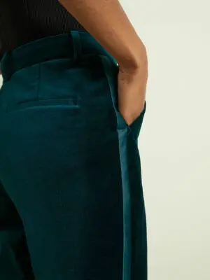REISS Parisa Velvet Flared Trousers