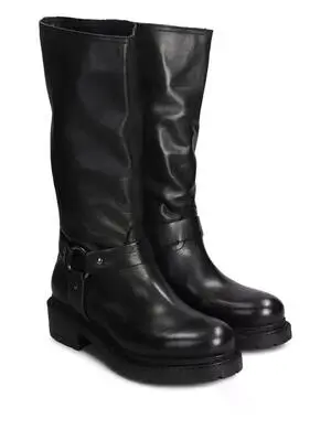 METISSE Leather Biker Boots