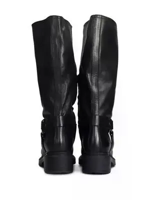 METISSE Leather Biker Boots