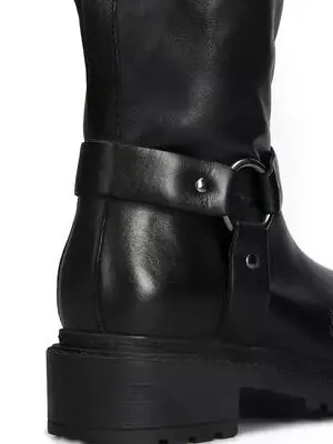 METISSE Leather Biker Boots