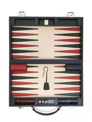 ASPINAL OF LONDON Leather Backgammon Set