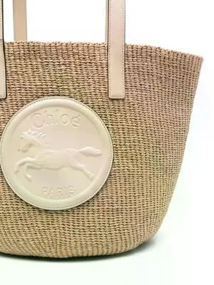 Chloé Large Horse Medal Tote Bag - Neutrals