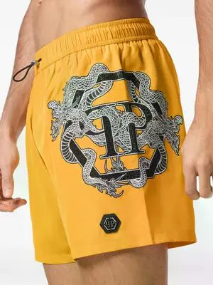 Philipp Plein Graphic-print Swim Shorts