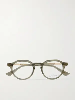 Bottega Veneta Forte Round-frame Optical Glasses - Gray