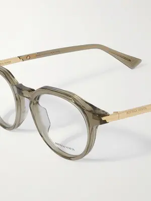 Bottega Veneta Forte Round-frame Optical Glasses