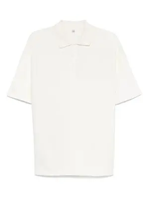 C.P. COMPANY Micro Pattern Jacquard Polo Shirt - Neutrals