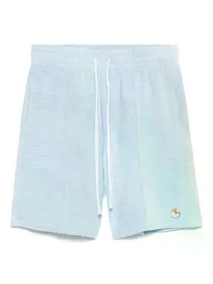 Casablanca Velour Stripe Shorts - Blue