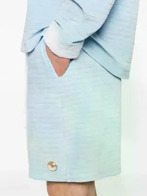 Casablanca Velour Stripe Shorts - Blue