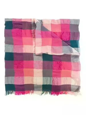 Issey Miyake Check Scarf - Pink