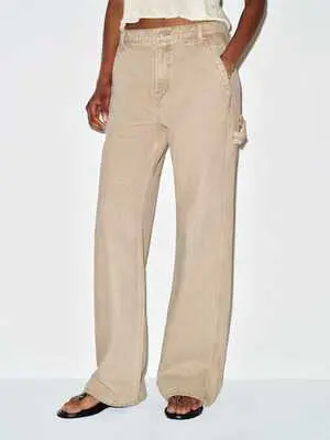 REFORMATION Diego Mid Rise Baggy Utility Jeans