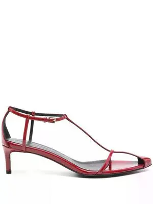 Khaite Bella Leather Sandals - Red