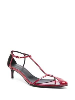 Khaite Bella Leather Sandals - Red