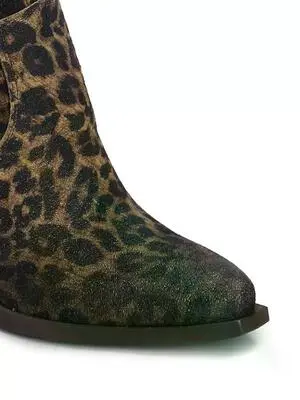 METISSE Leopard-print Ankle Boots
