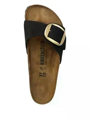 BIRKENSTOCK Madrid Buckle Slides - Black