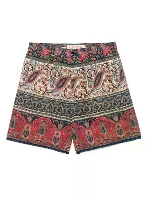 Valentino Garavani Voyage Imaginaire-print Shorts - Neutrals