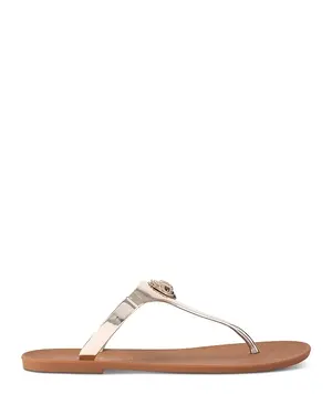Kurt Geiger Maddison T-strap Sandals - Rust/copper