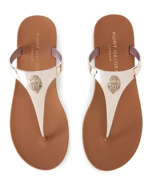 Kurt Geiger Maddison T-strap Sandals - Rust/copper