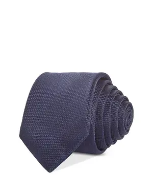 Bloomingdale'S Silk Textured Skinny Tie - Navy