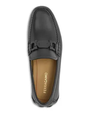 FERRAGAMO Leather Gancini Drivers