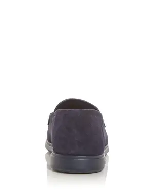 FERRAGAMO Drame Suede Gancini Loafers - Brown