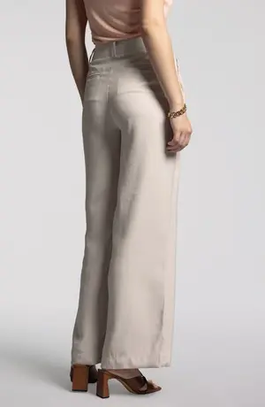 WEEKEND LOS ANGELES Lacy Straight Leg Trousers - Soft Grey